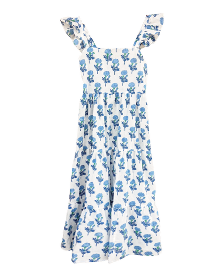 Blue Clementine Floral Dress – 9 Rue Clementine