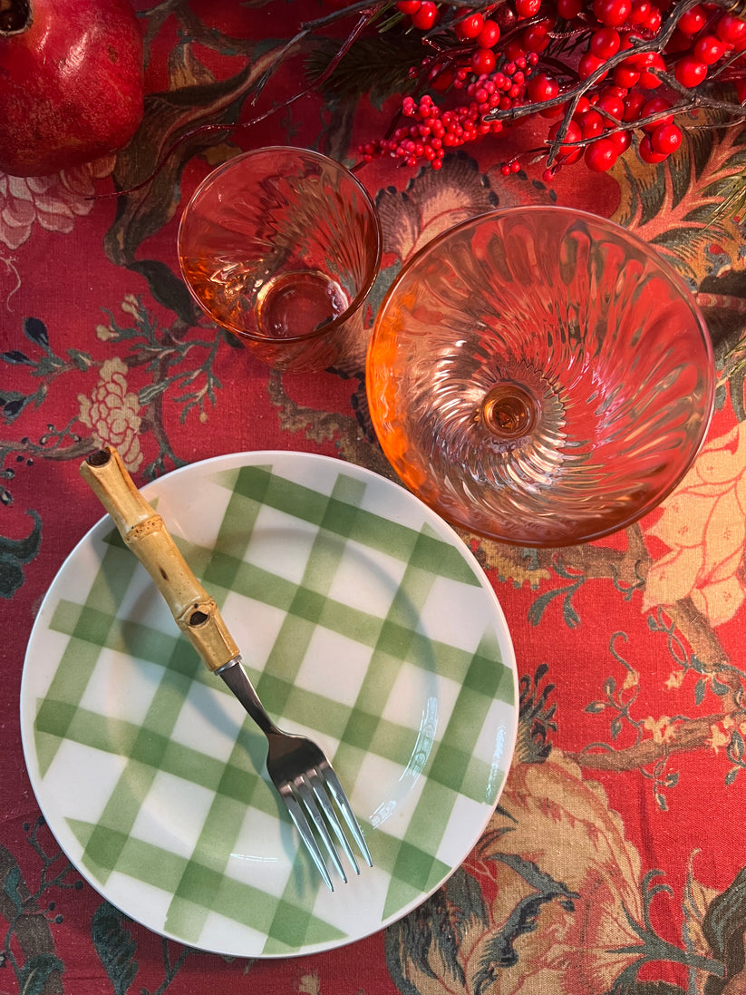 Set of 8 Vintage French Gingham Dessert Plates – Moulin des Loups Orch ...