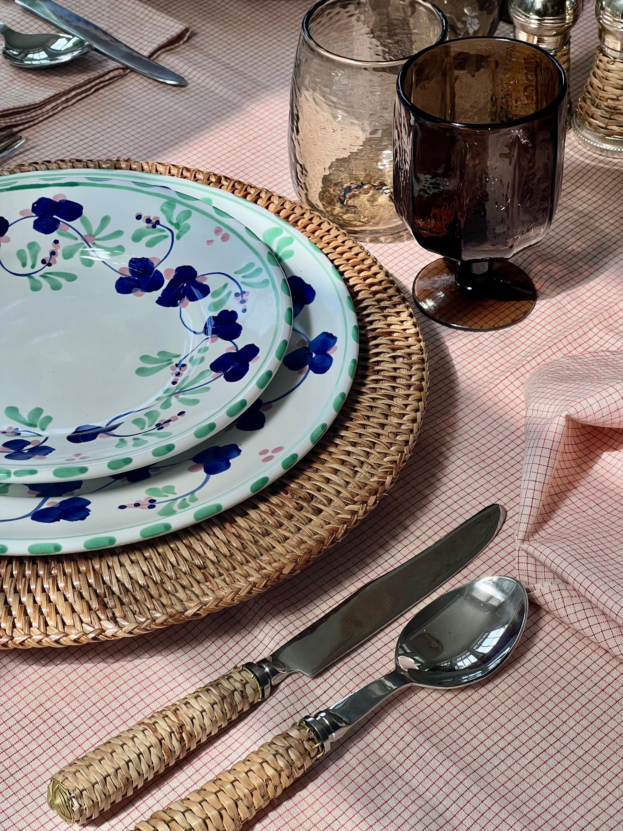 Spring Dinner Plate Royal Blue and Green – 9 Rue Clementine