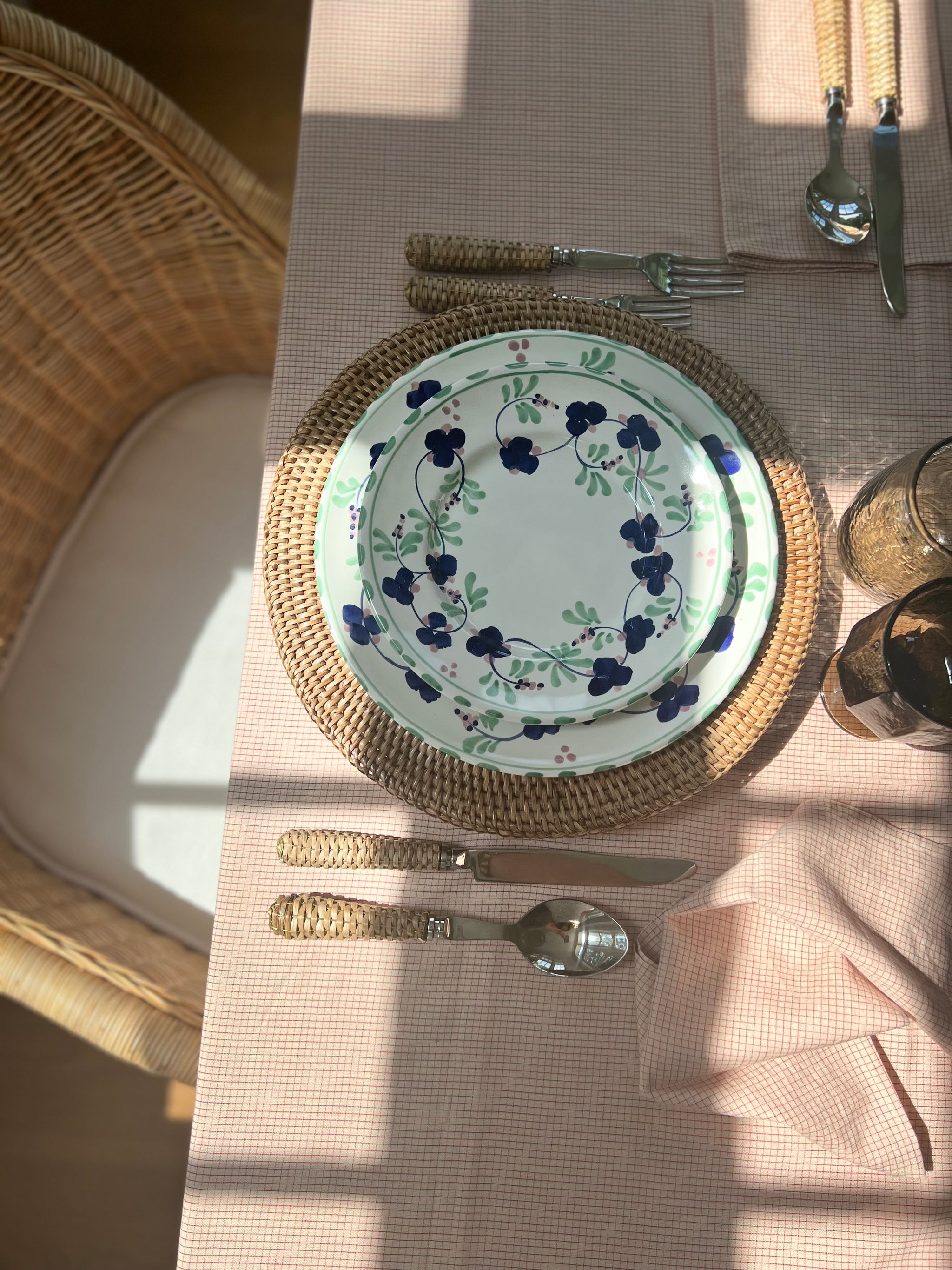 Spring Dinner Plate Royal Blue and Green – 9 Rue Clementine